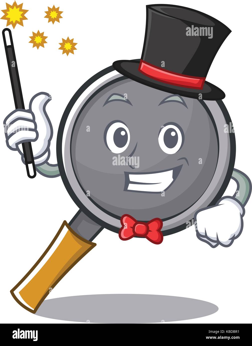 Magician frying pan cartoon character Stock Vector Image & Art - Alamy