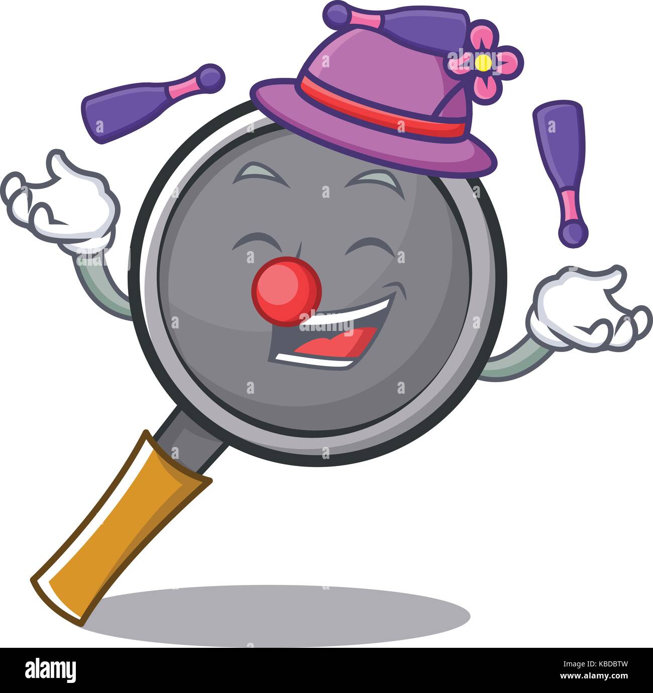 Frying pan face Stock Vector Images - Alamy