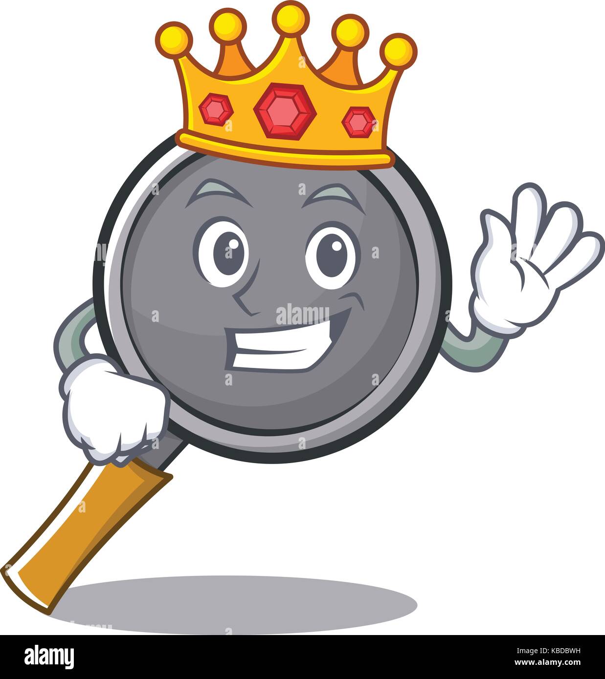 King frying pan cartoon character Stock Vector Image & Art - Alamy