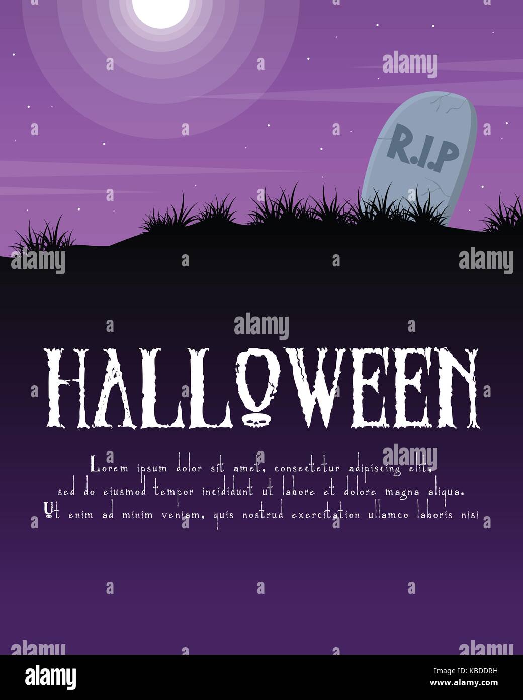 Happy Halloween poster on purple background Stock Vector Image & Art ...