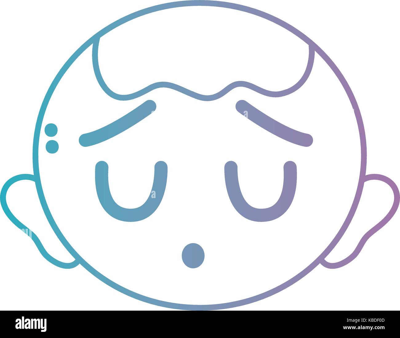 line baby boy head with hairstyle design Stock Vector Image & Art - Alamy