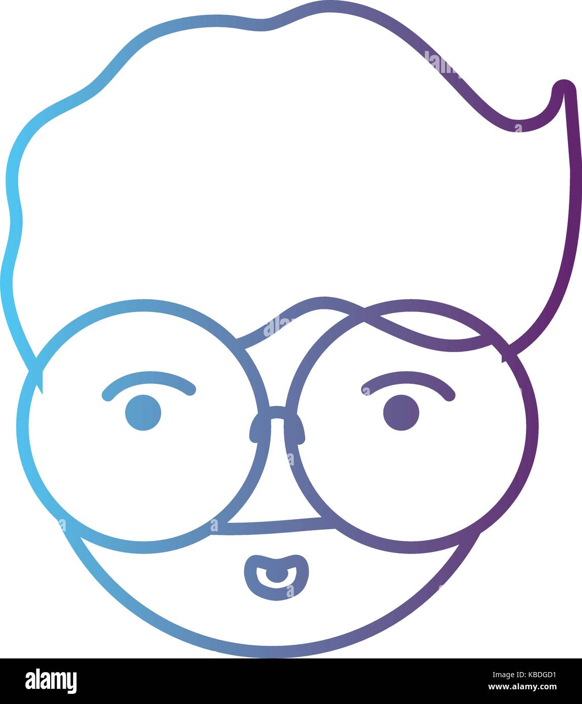 line avatar man head with hairstyle design Stock Vector Image & Art - Alamy