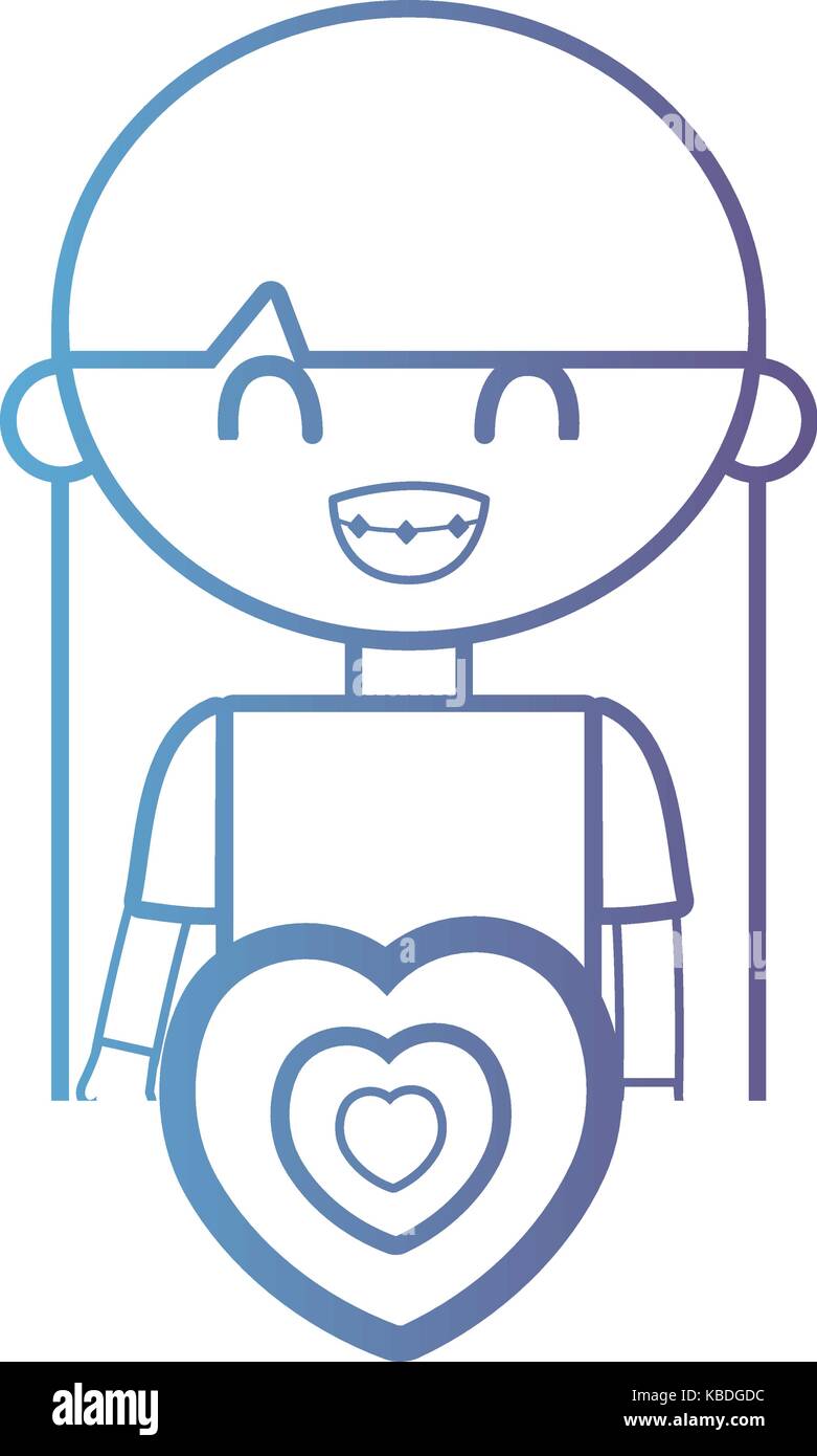 line girl with t-shirt and hairstyle design Stock Vector Image & Art ...