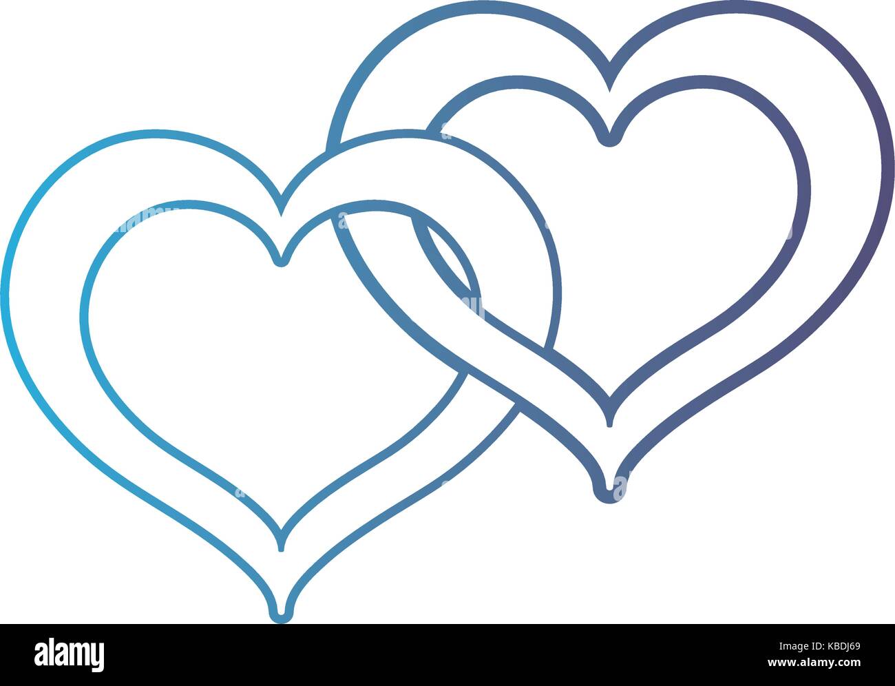 line nice heart symbol to love and passion Stock Vector Image & Art - Alamy