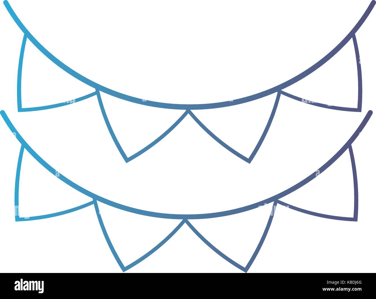 line cute party flag decoration design Stock Vector Image & Art - Alamy