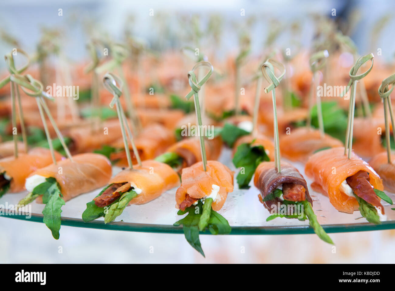 canape with red fish Stock Photo - Alamy