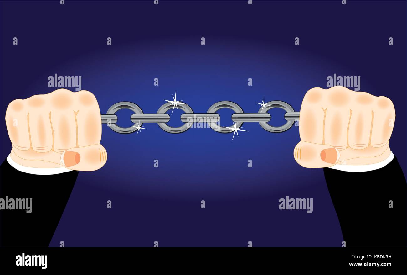 Chain in hand Stock Vector Image & Art - Alamy