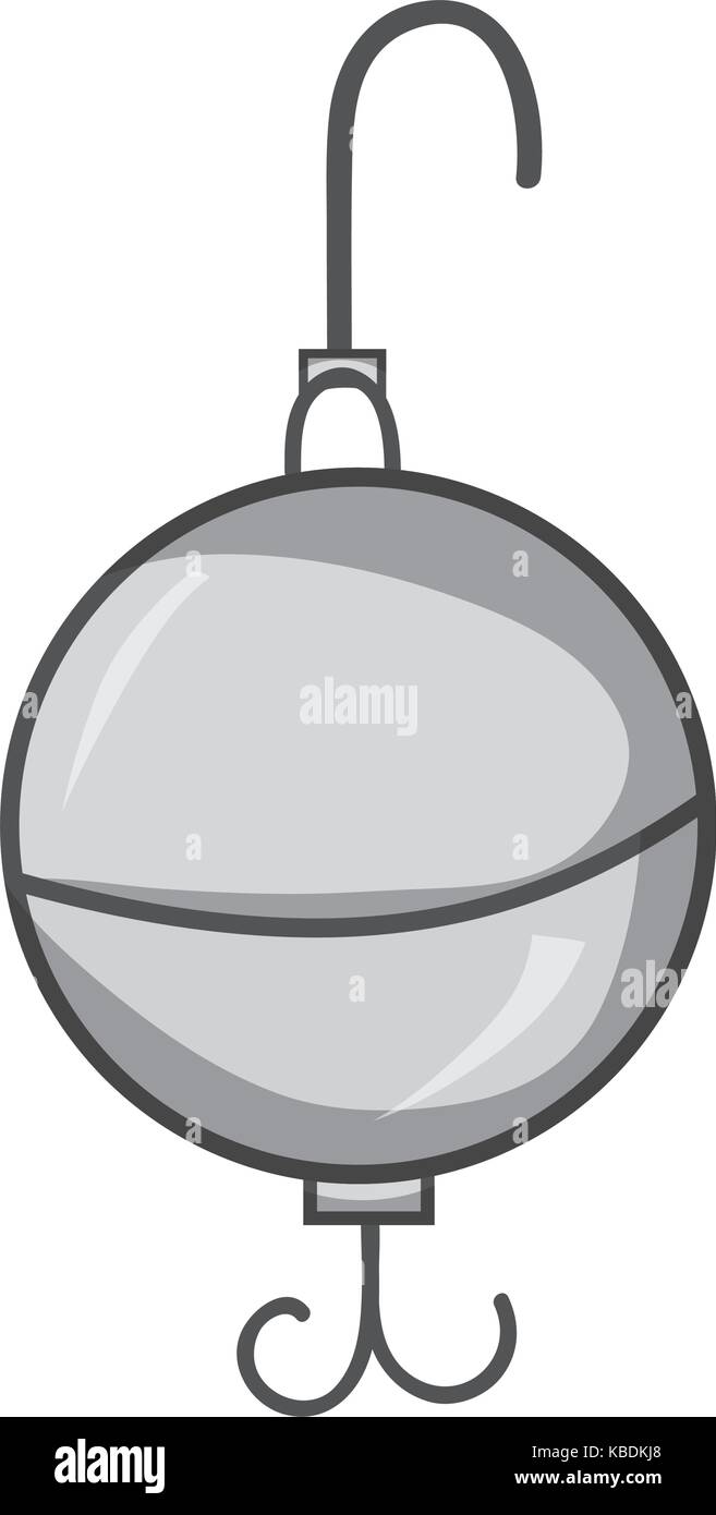 grayscale spoons fish object to fishing recreation Stock Vector Image ...