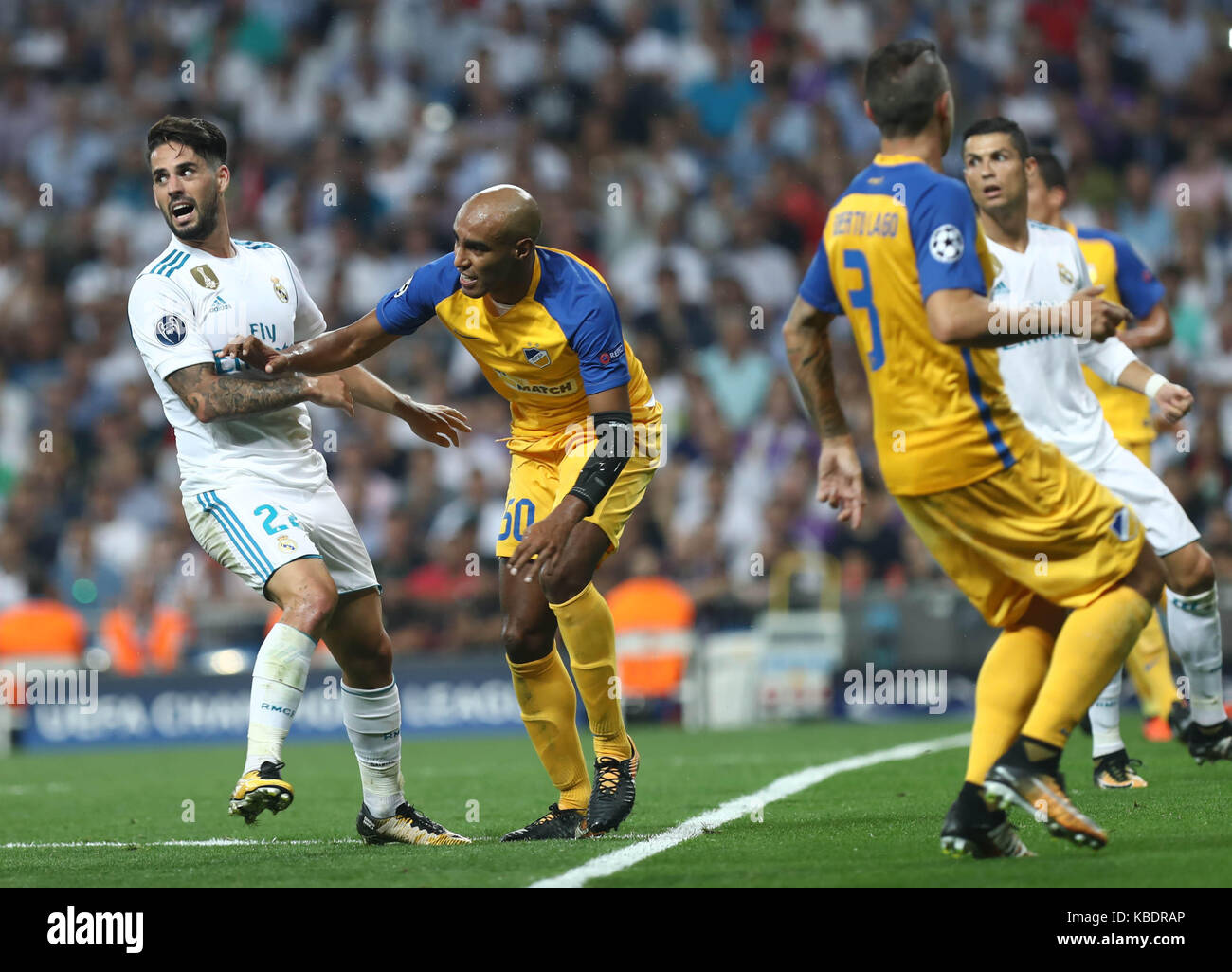 13 September 2017, Santiago Bernabeu, Madrid, Spain; UCL Champions ...