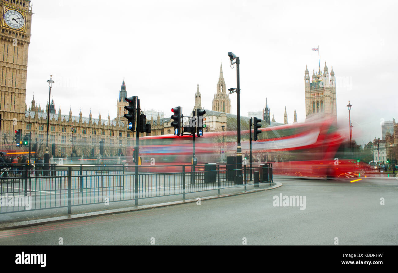 London city traffic, long exposure photo at daylight. UK Stock Photo ...