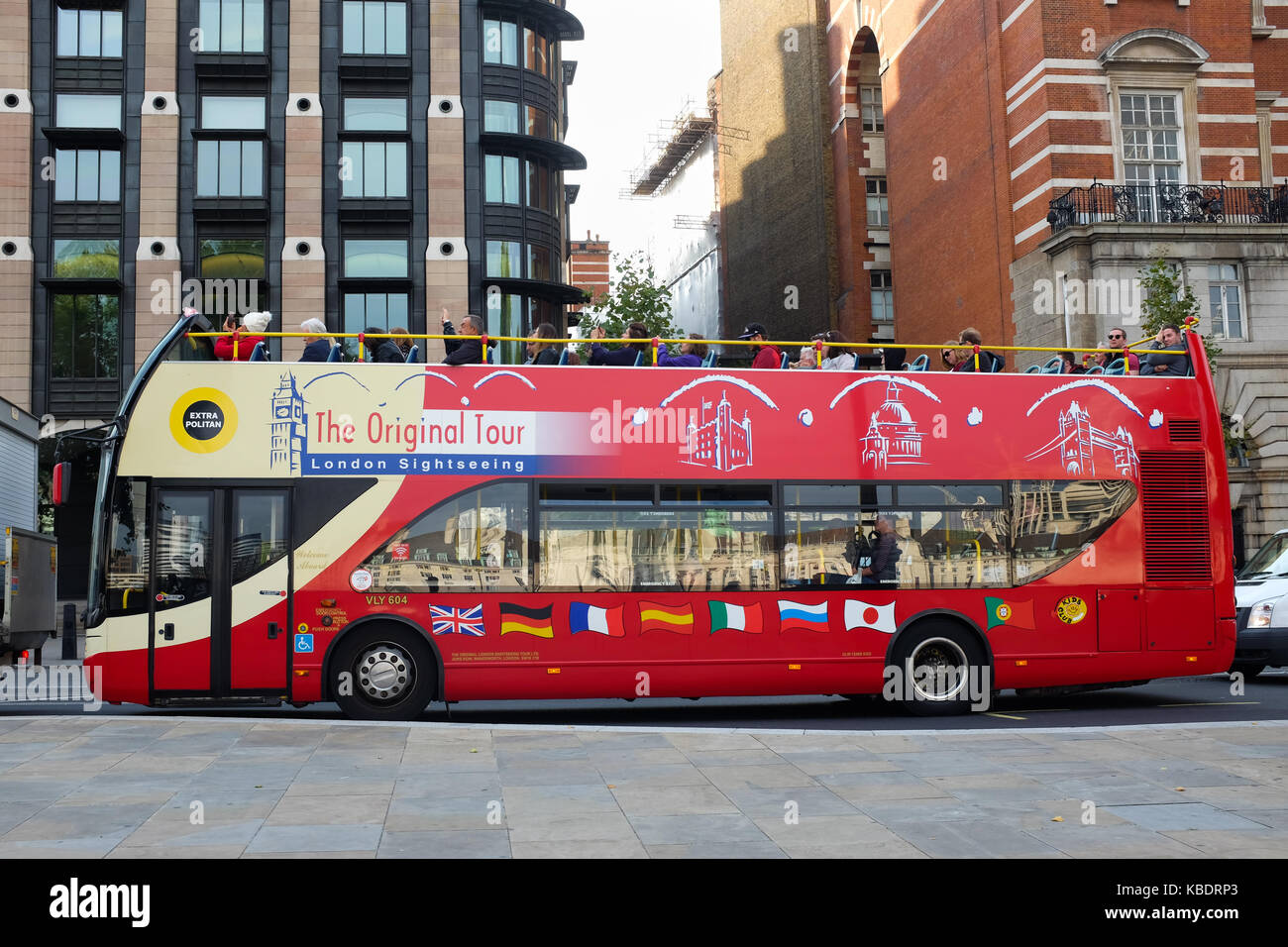 A sightseeing bus in London, U.K Stock Photo - Alamy