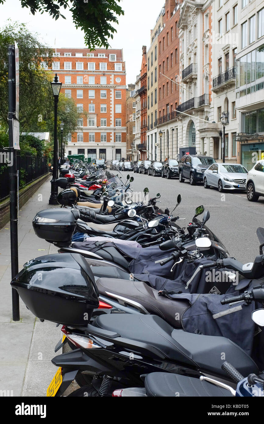 Motorcycles parked in central London, England Stock Photo - Alamy