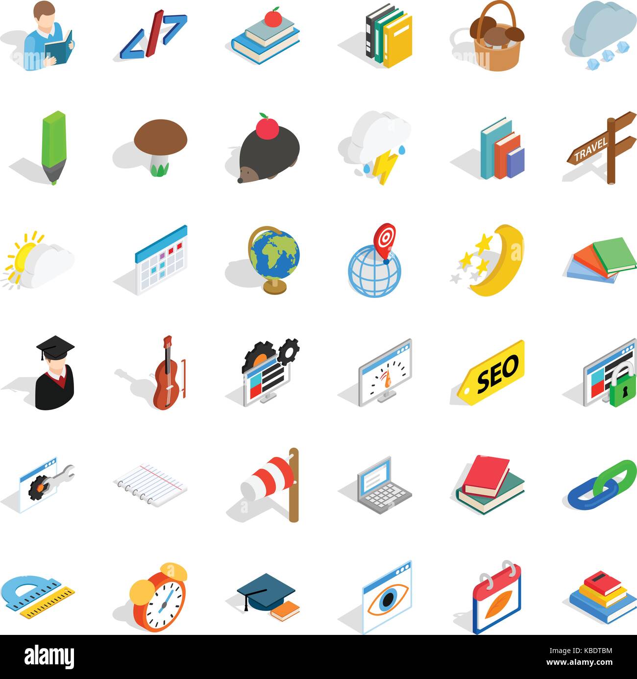 Calendar set every day Stock Vector Images - Alamy