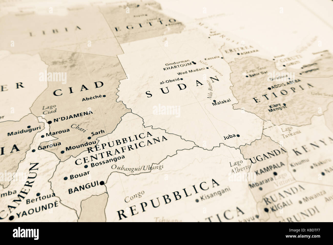 Western Africa map Stock Photo - Alamy