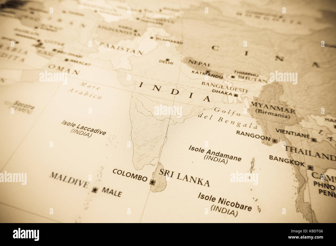 India on a geographical map Stock Photo - Alamy