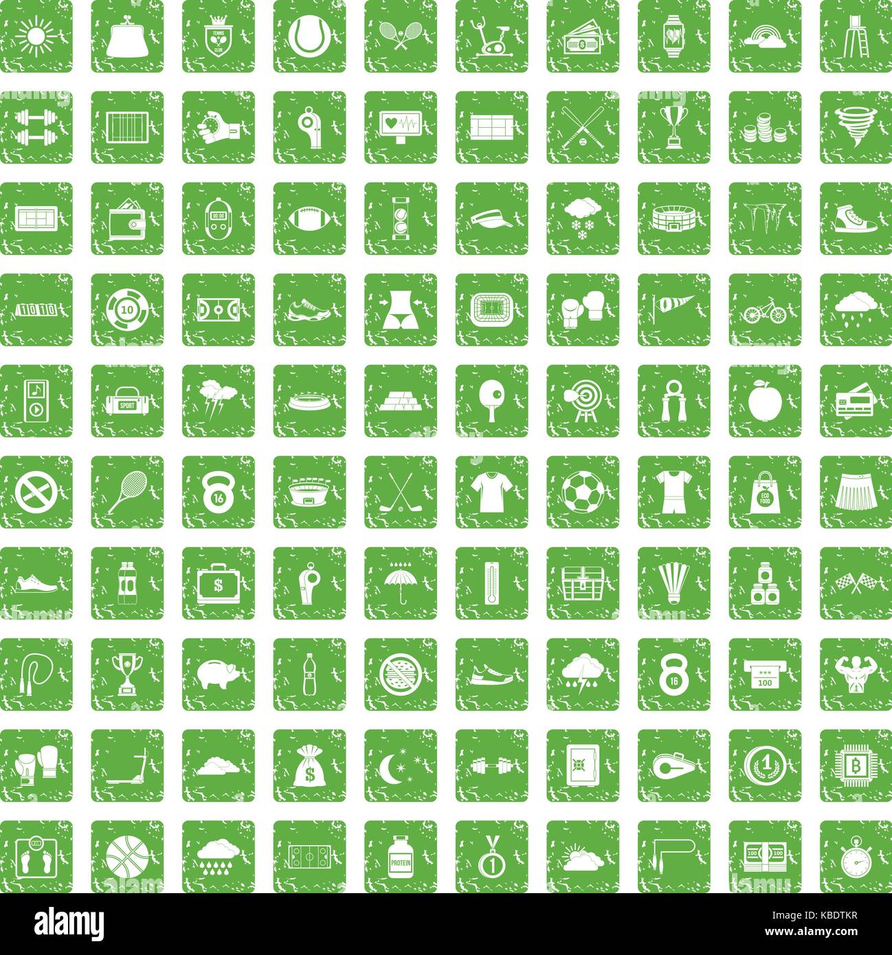 100 tennis icons set grunge green Stock Vector Image & Art - Alamy
