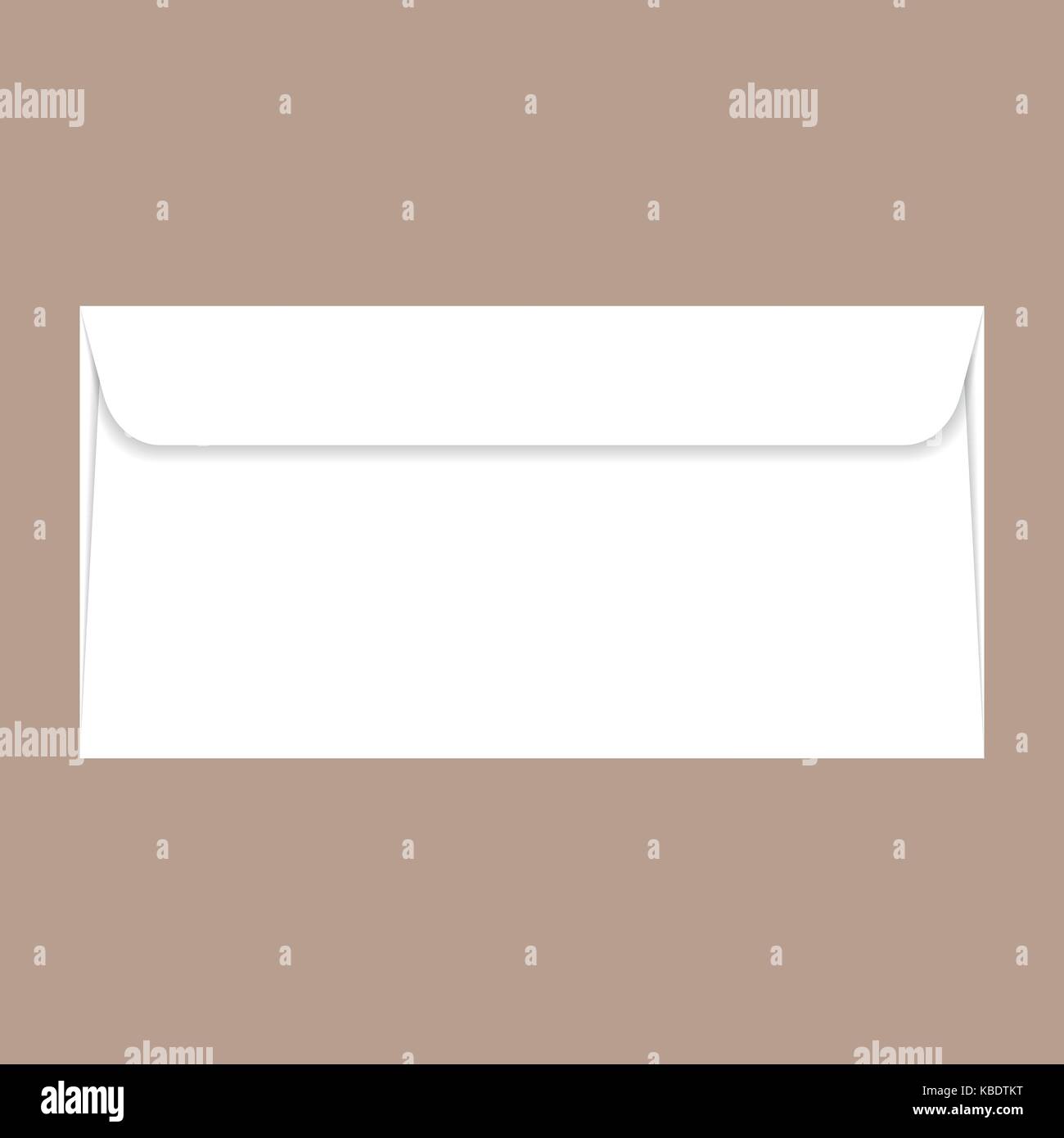 Back side dl envelope mockup, realistic style Stock Vector Image & Art ...