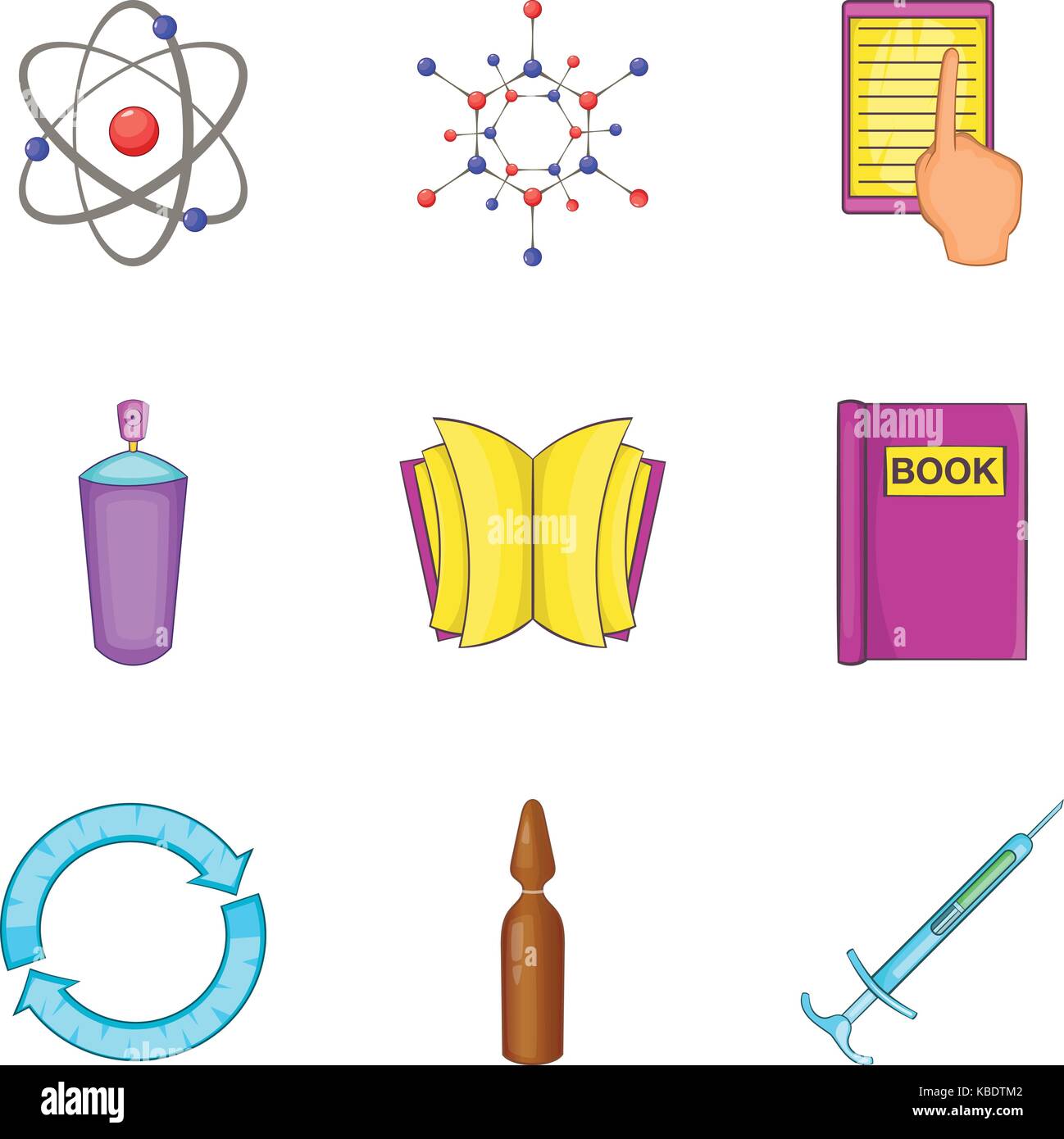 Microcosm icons set, cartoon style Stock Vector Image & Art - Alamy