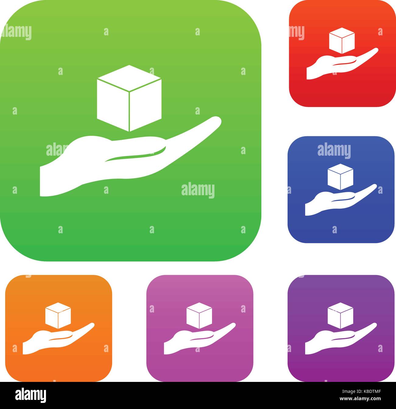 Cube 3d model set color collection Stock Vector Image & Art - Alamy