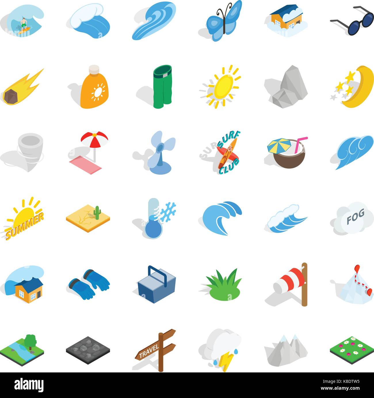 Forecast icons set, isometric style Stock Vector Image & Art - Alamy