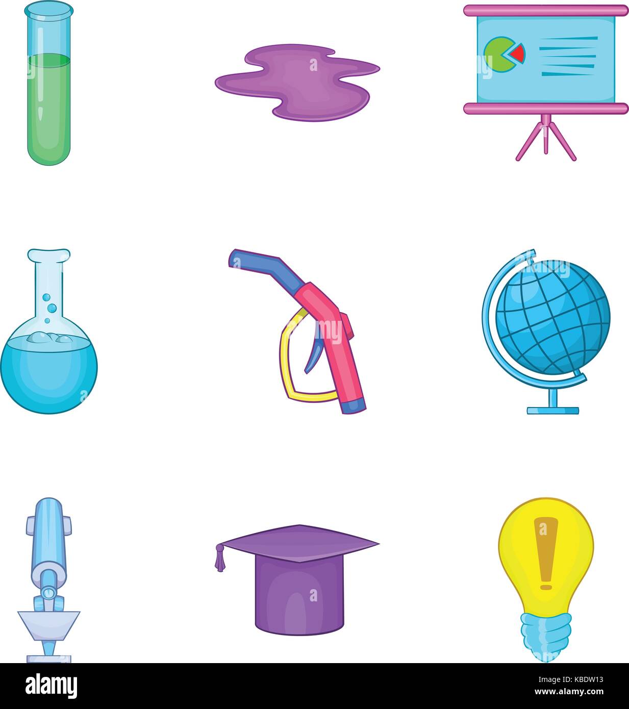 Petroleum icons set cartoon style hi-res stock photography and images ...