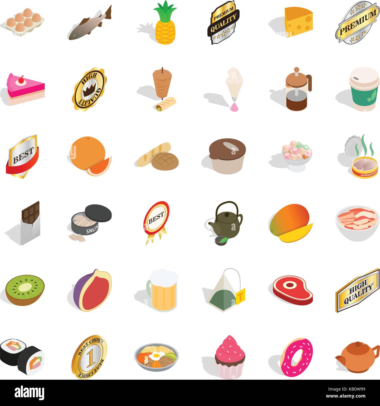Thin icons set, isometric style Stock Vector Image & Art - Alamy
