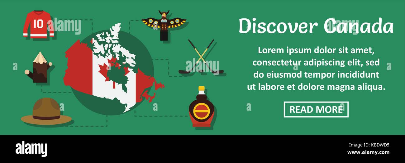 Discover Canada banner horizontal concept Stock Vector Image & Art - Alamy