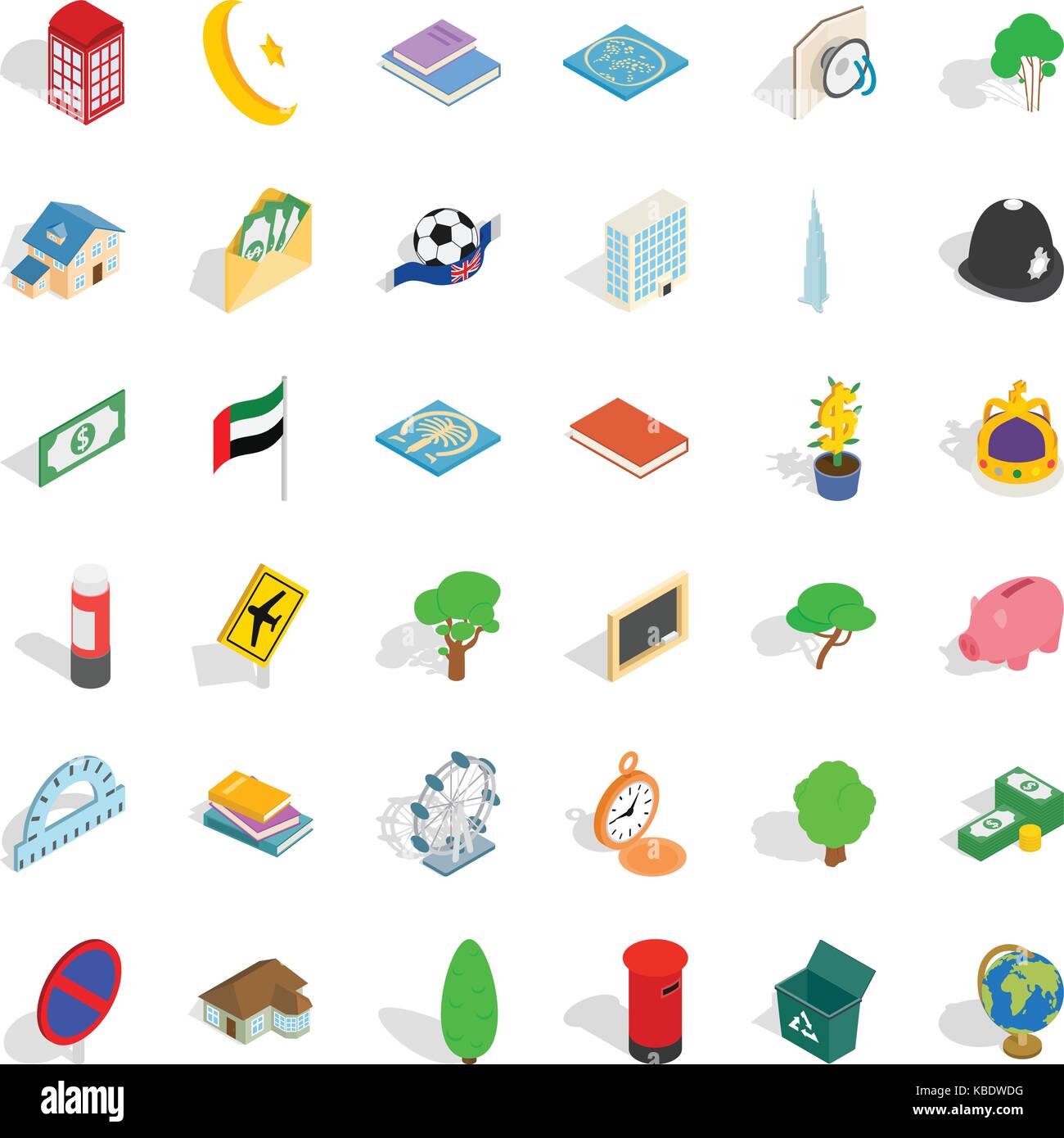 Capital icons set, isometric style Stock Vector Image & Art - Alamy