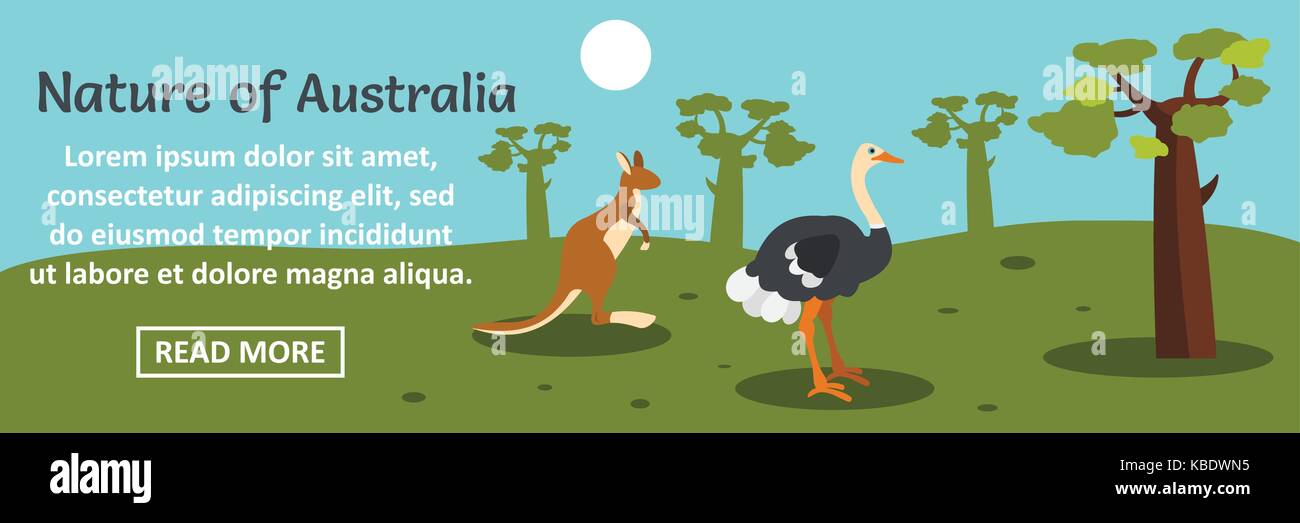 Nature of Australia banner horizontal concept Stock Vector Image & Art ...