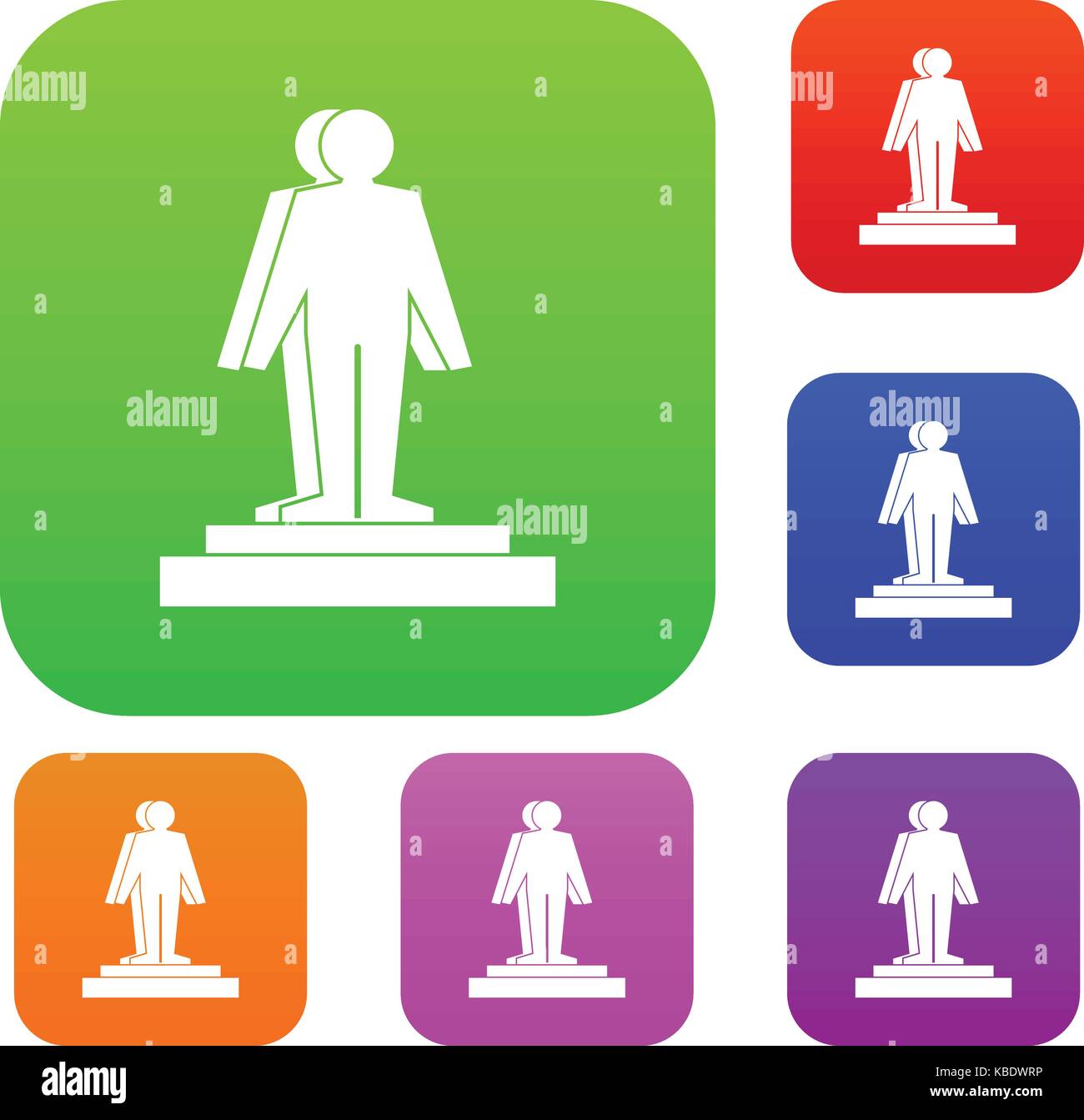 3d model of a man set color collection Stock Vector Image & Art - Alamy