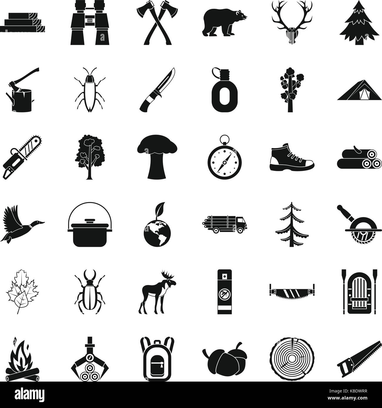 Bear icons set, simple style Stock Vector Image & Art - Alamy