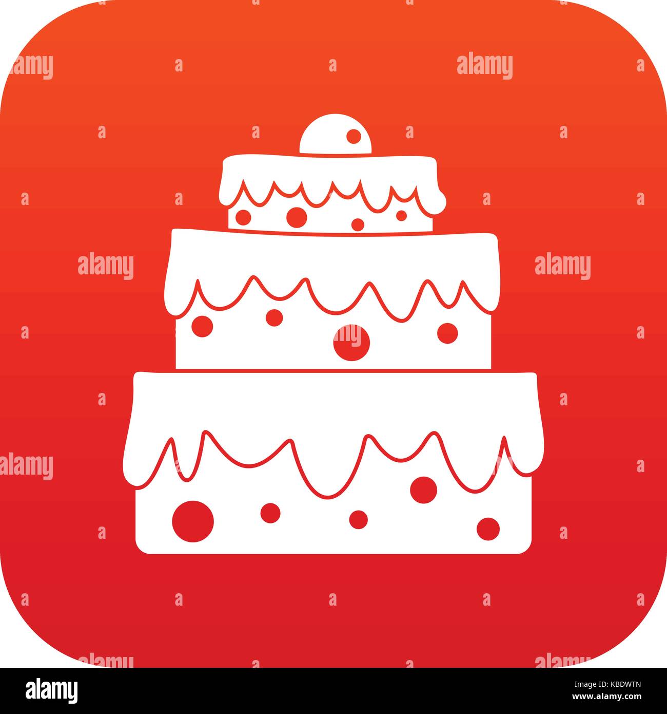 Big cake icon digital red Stock Vector Image & Art - Alamy