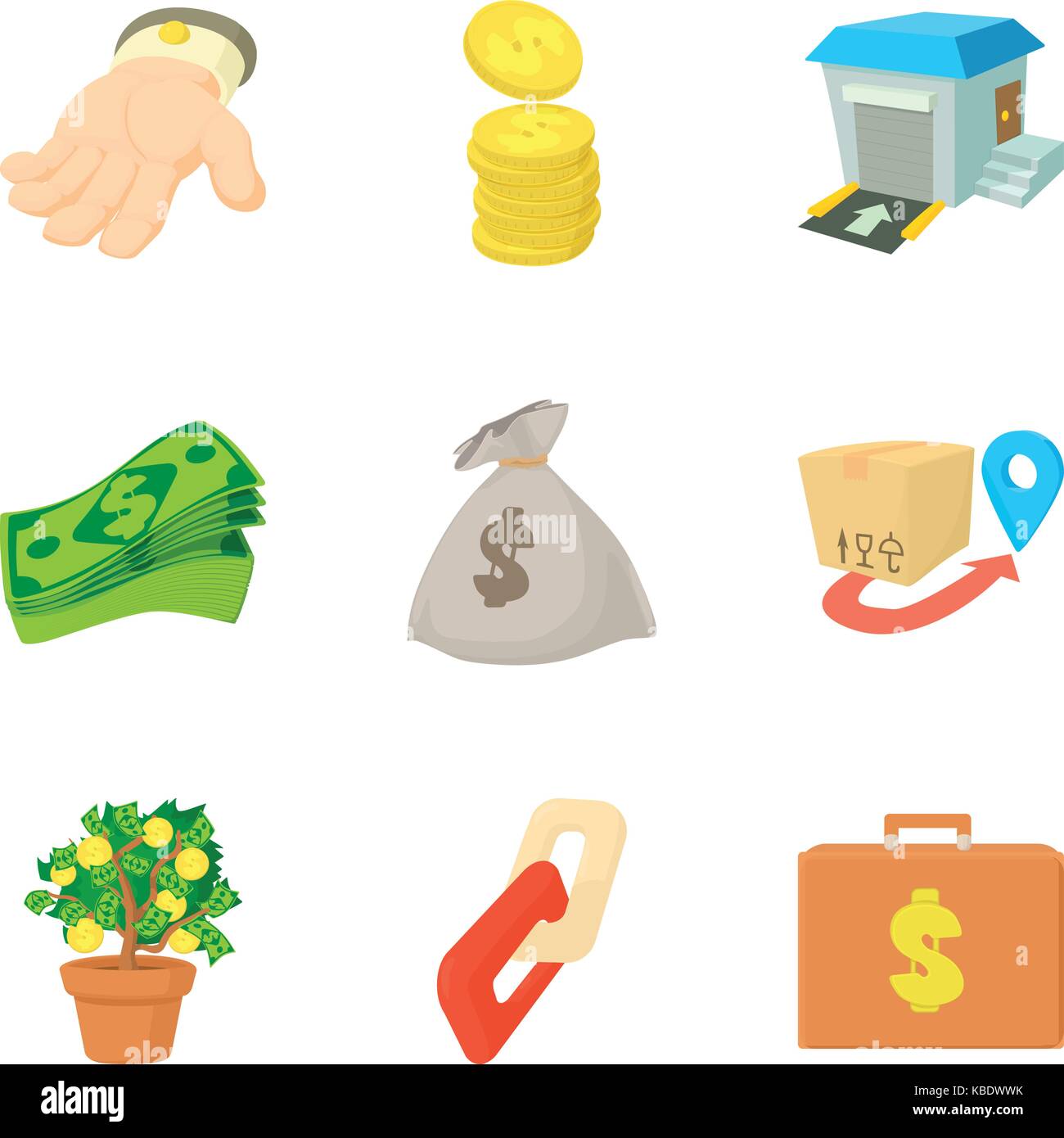 Big money icons set, cartoon style Stock Vector Image & Art - Alamy