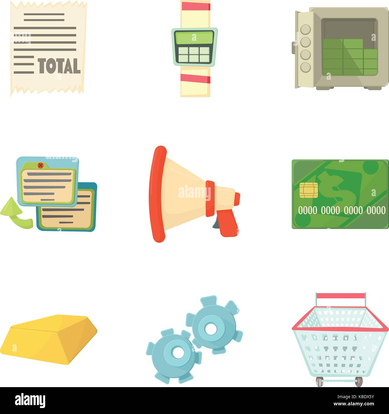 Balance icons set, cartoon style Stock Vector Image & Art - Alamy