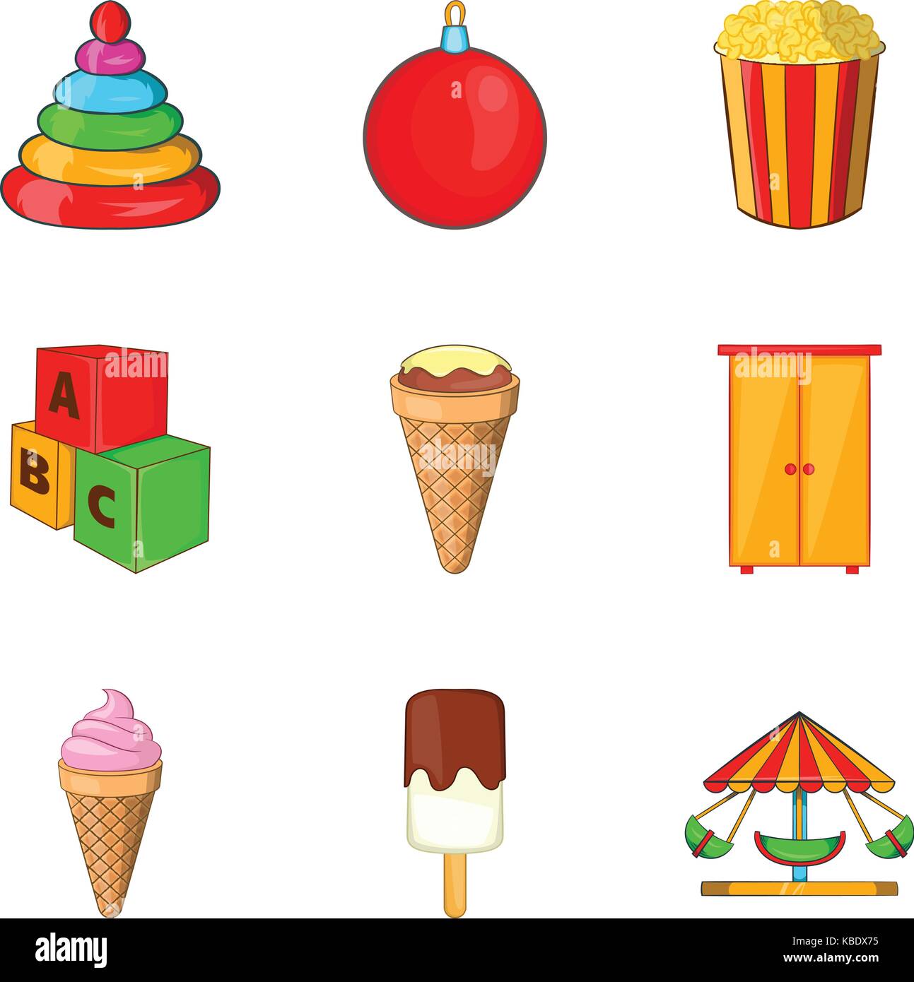 Spoiled child icons set, cartoon style Stock Vector Image & Art - Alamy