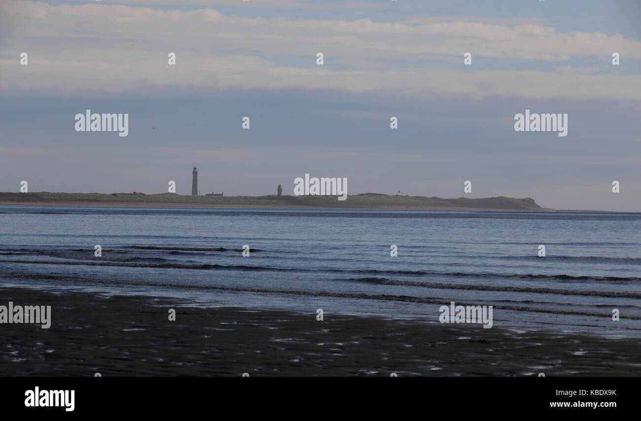 The High and Low Lighthouse at Barry Buddon Angus Scotland September ...