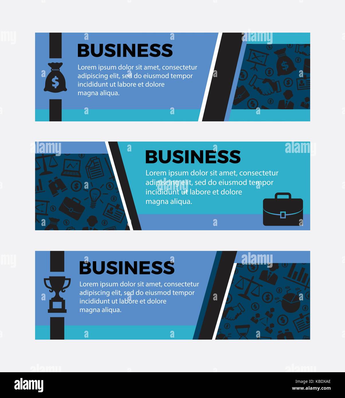 Three Business banners. Set of design elements Stock Vector Image & Art ...