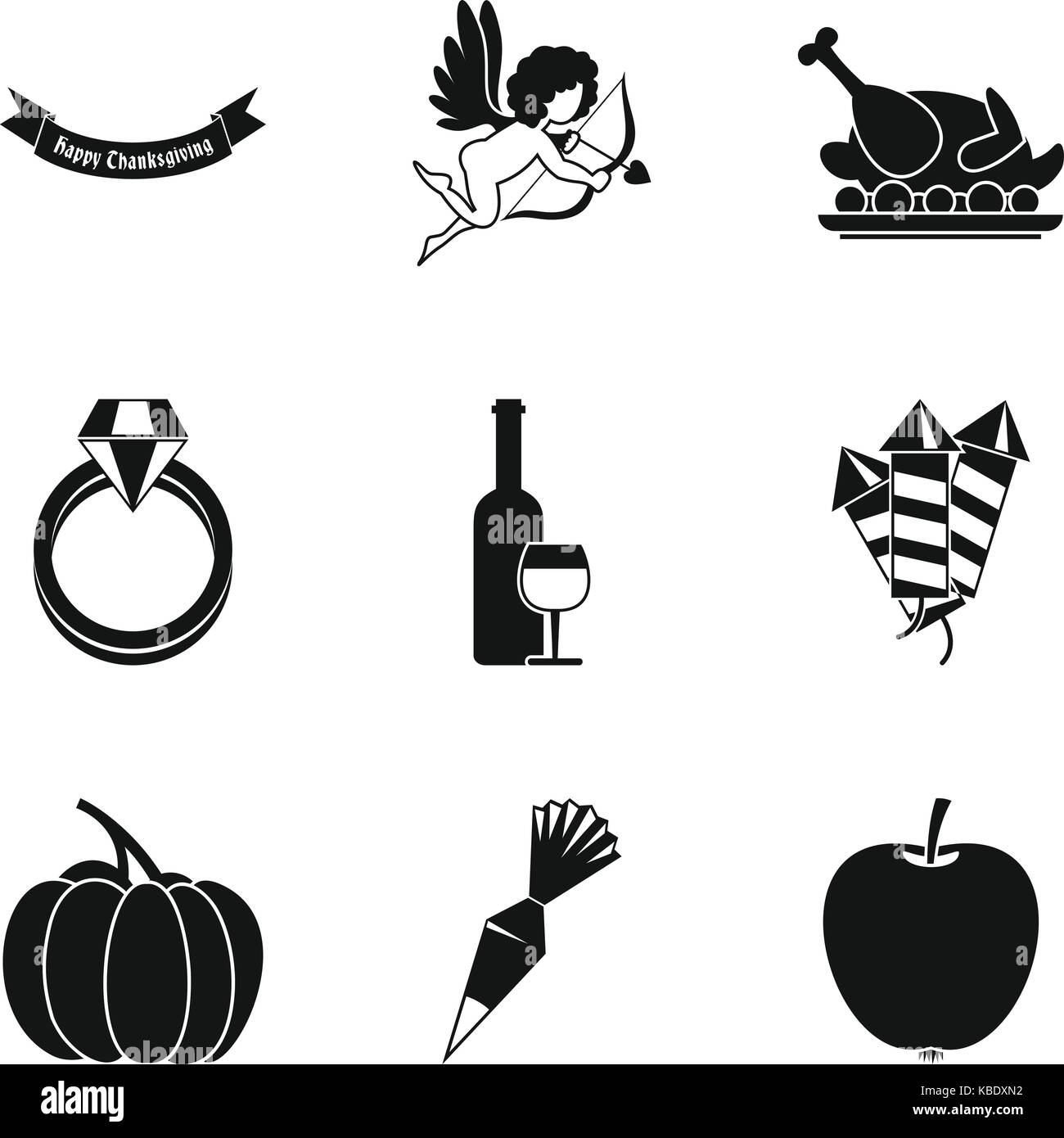 Relationship icons set, simple style Stock Vector Image & Art - Alamy