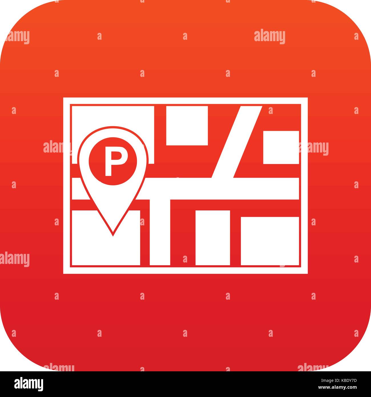 Map with car parking pointer icon digital red Stock Vector Image & Art ...