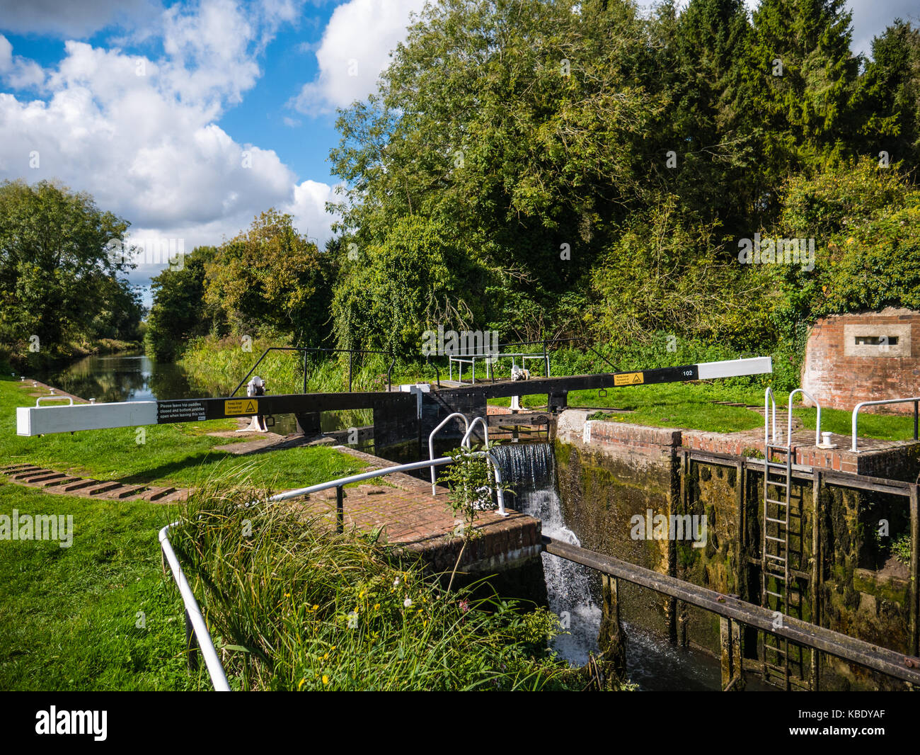 Garston Lock, River Kennet, Thale, Berkshire, England, UK, GB Stock ...