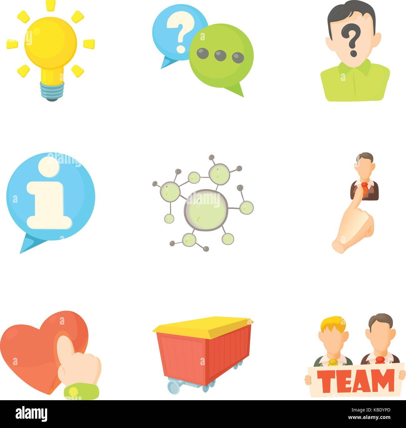 Teammate icons set, cartoon style Stock Vector Image & Art - Alamy