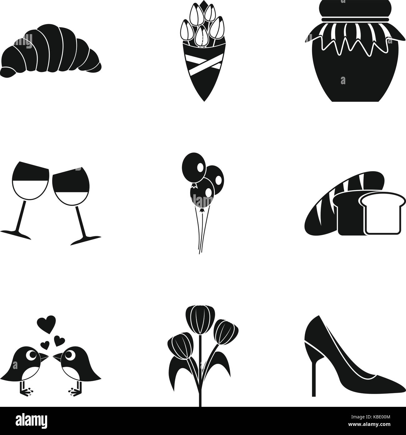 Date icons set, simple style Stock Vector Image & Art - Alamy