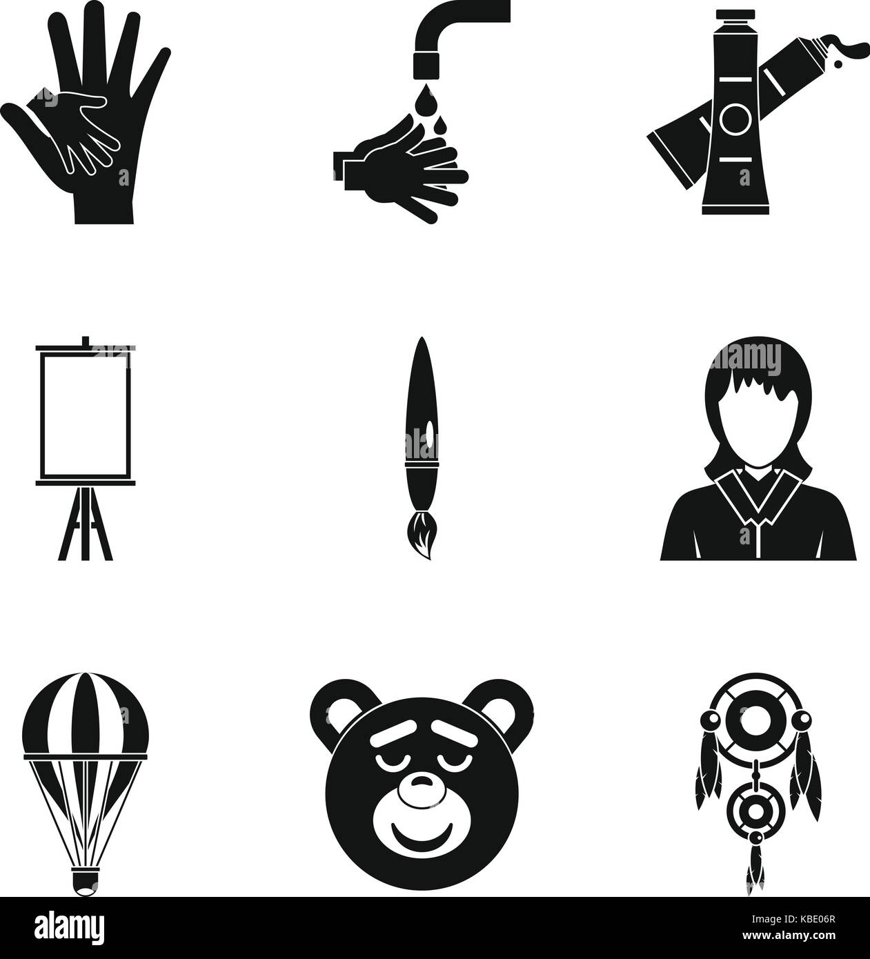 Child center icons set, simple style Stock Vector Image & Art - Alamy