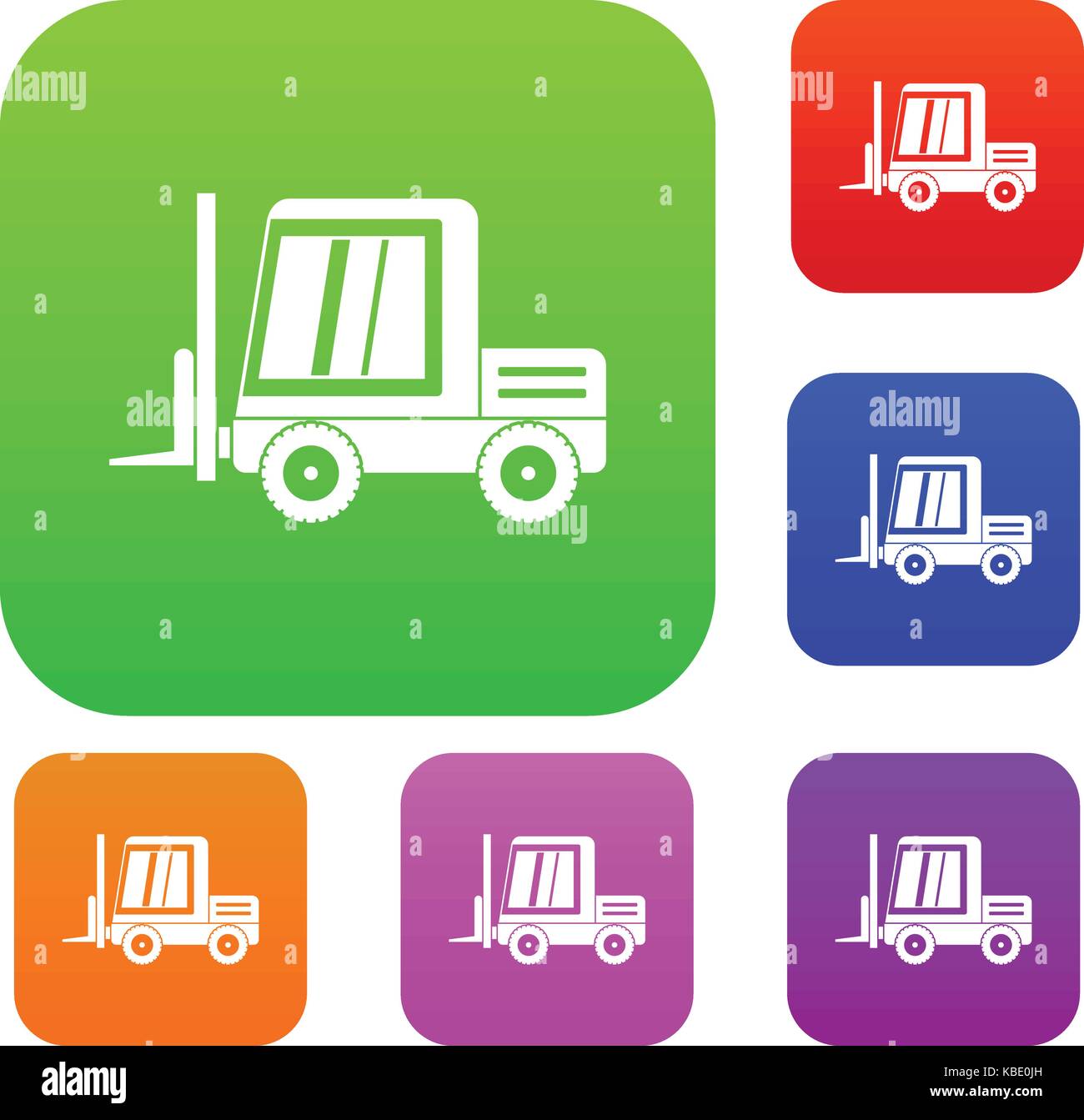 Stacker loader set color collection Stock Vector Image & Art - Alamy