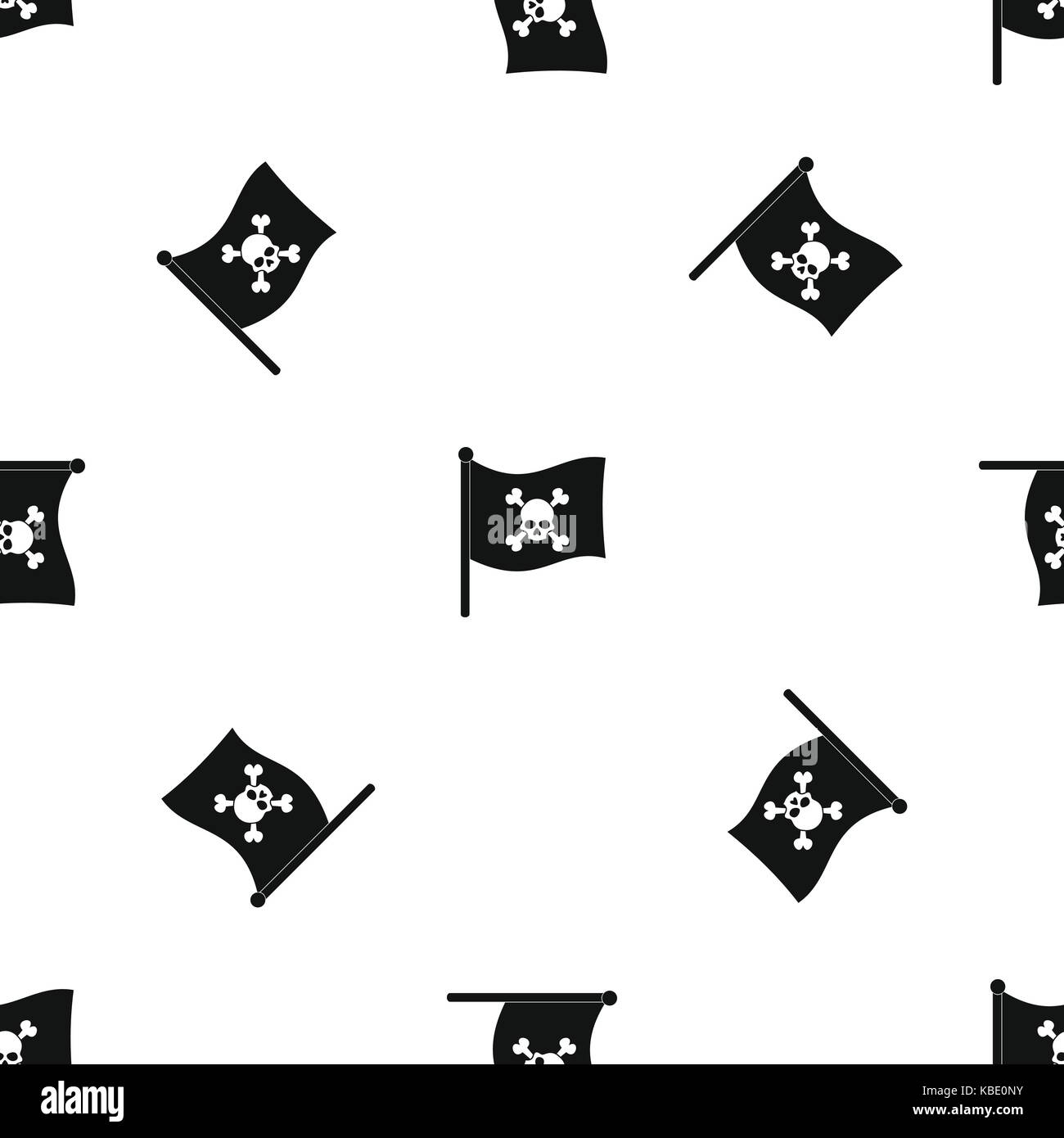 Pirate flag pattern seamless black Stock Vector Image & Art - Alamy