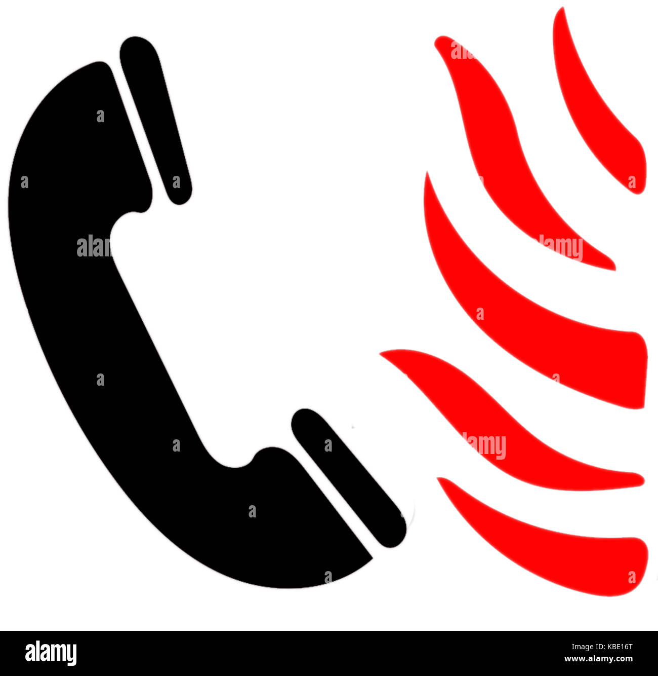 Call firestation if you see fire flame illustrated Icon road on white ...