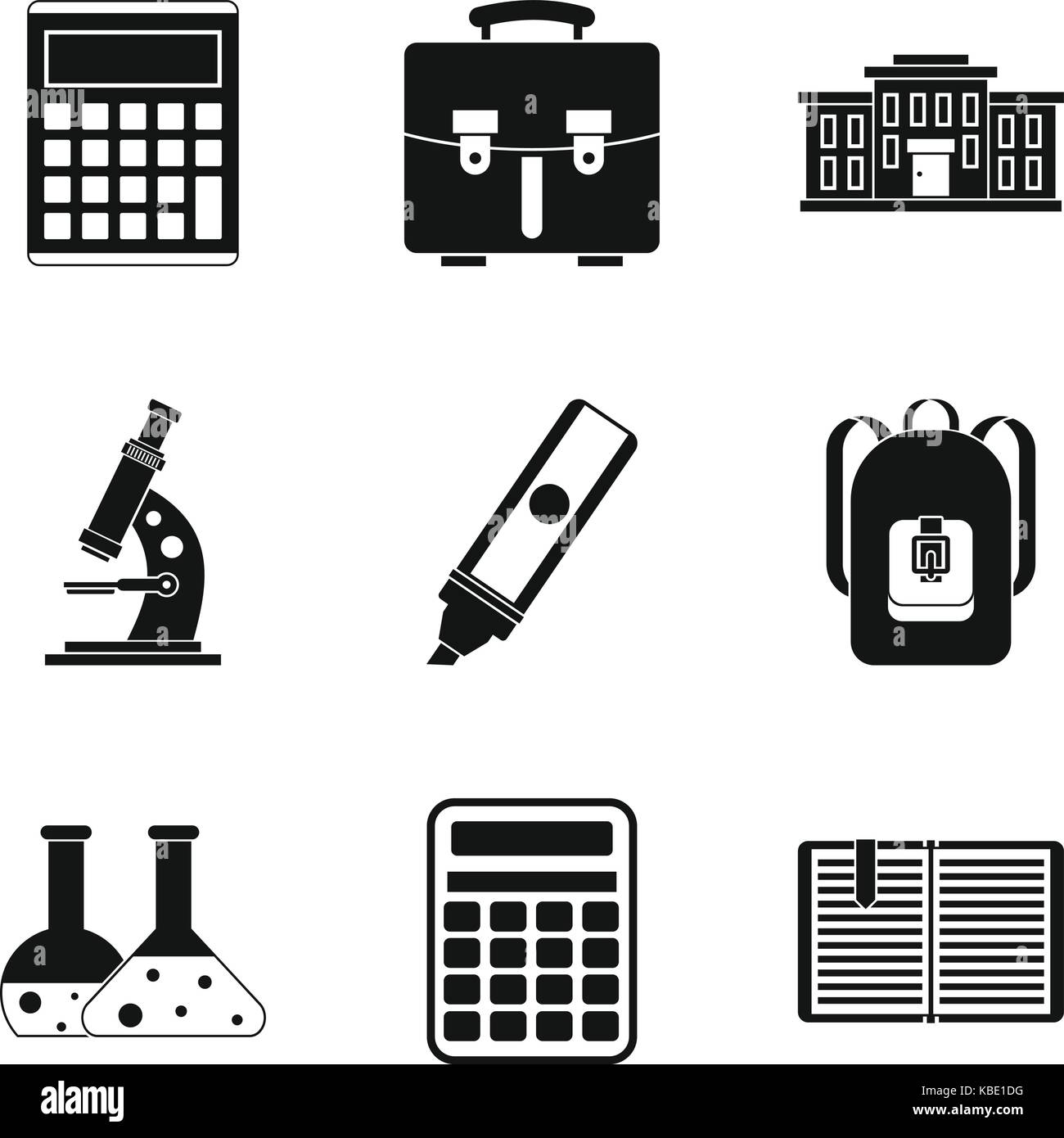 Experiment report icons set, simple style Stock Vector Image & Art - Alamy
