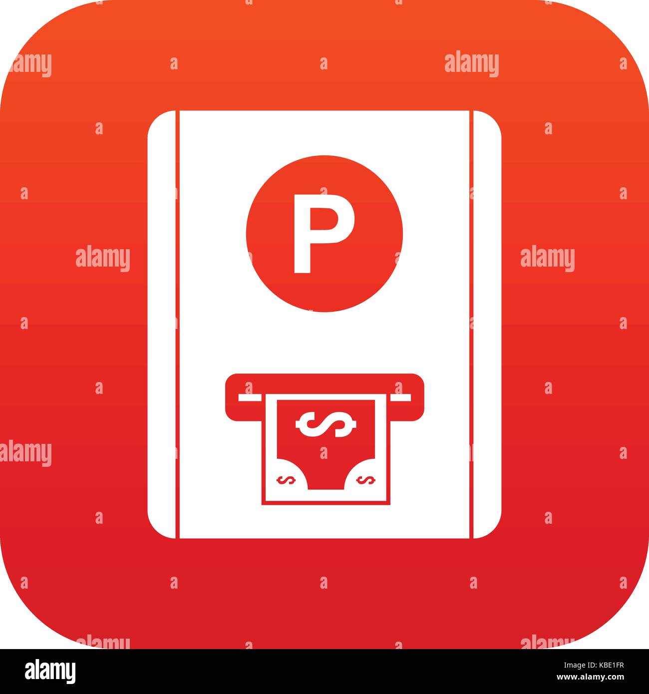 Parking fee icon digital red Stock Vector Image & Art - Alamy