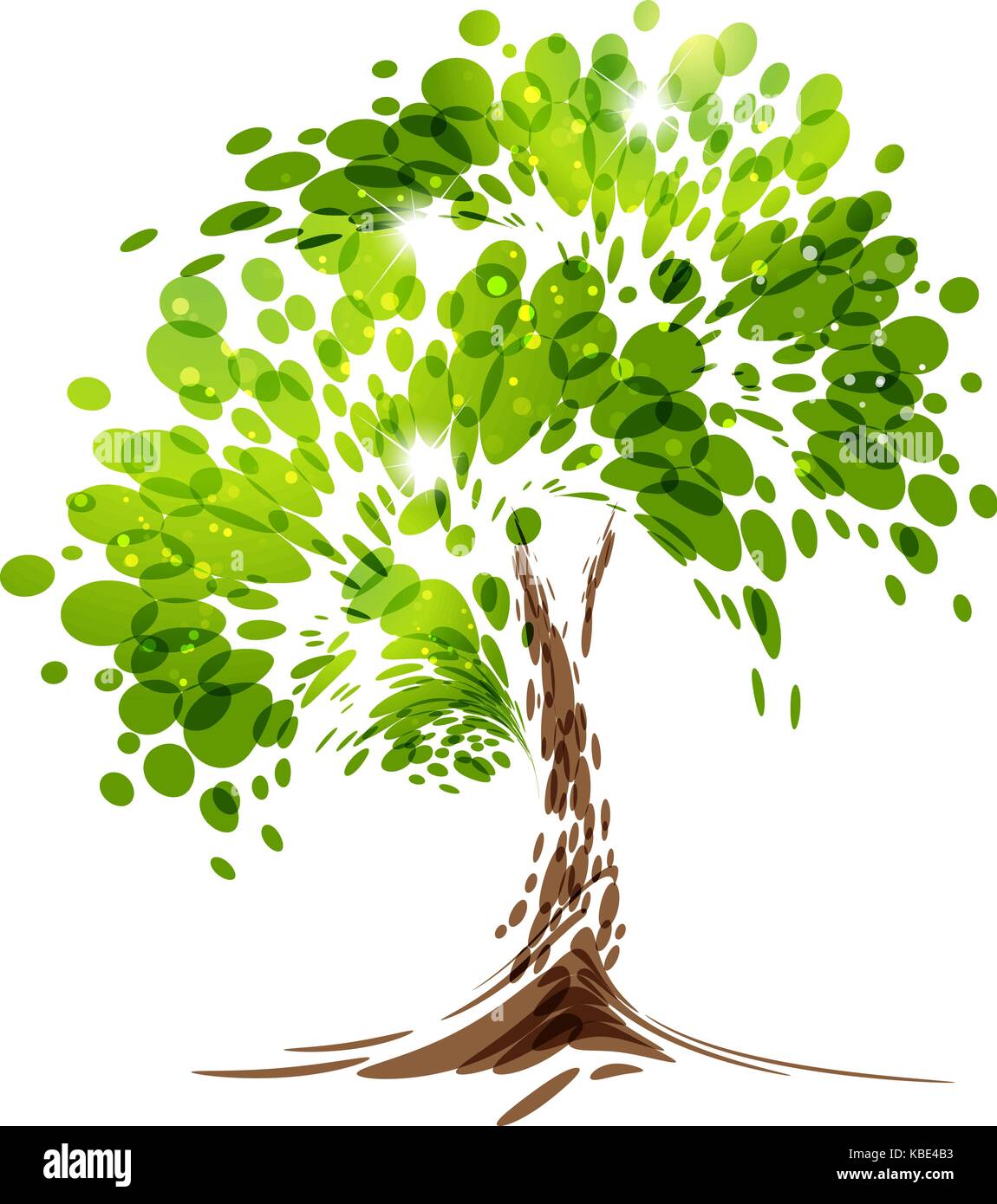 Green tree vector vectors Stock Vector Images - Alamy