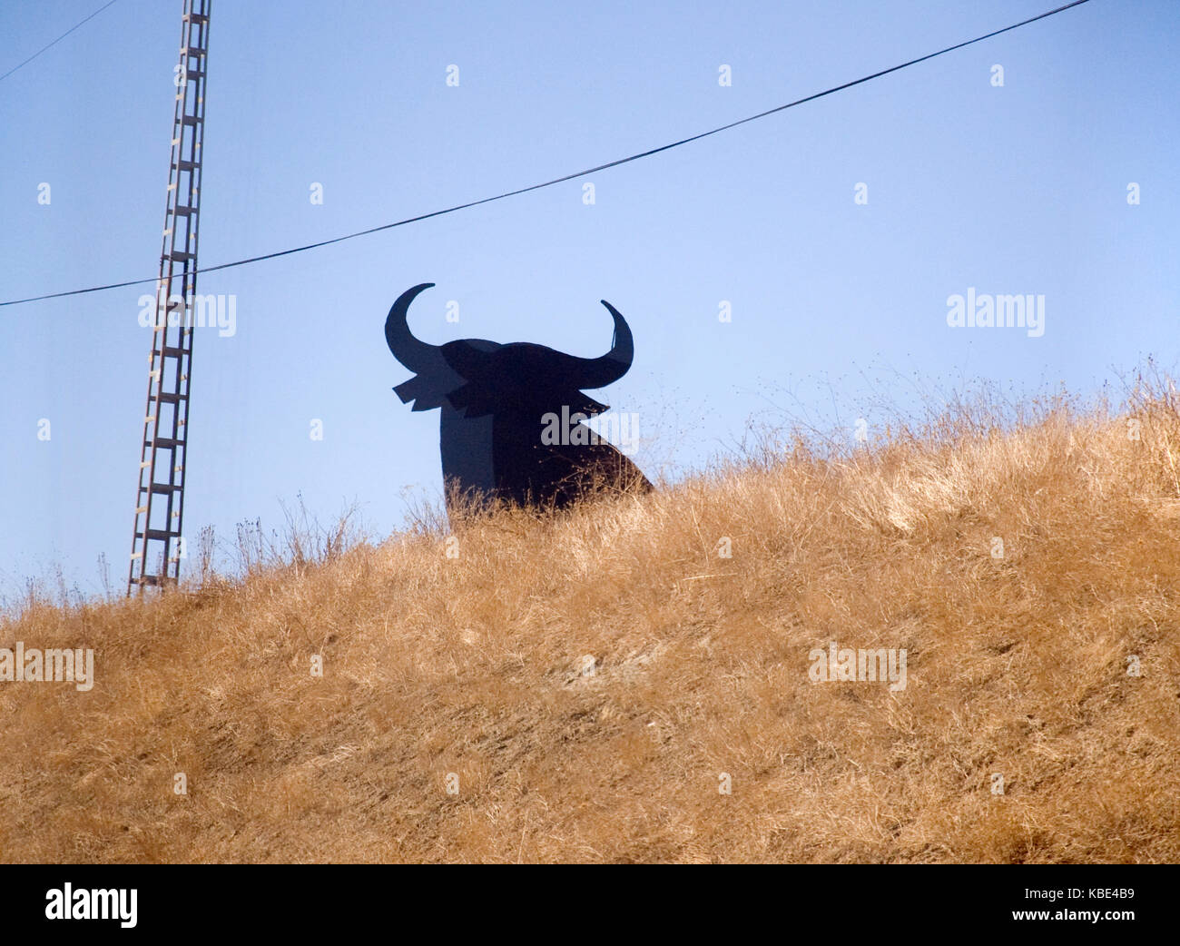 Modern bull sculpture outside Toledo in Spain Stock Photo - Alamy